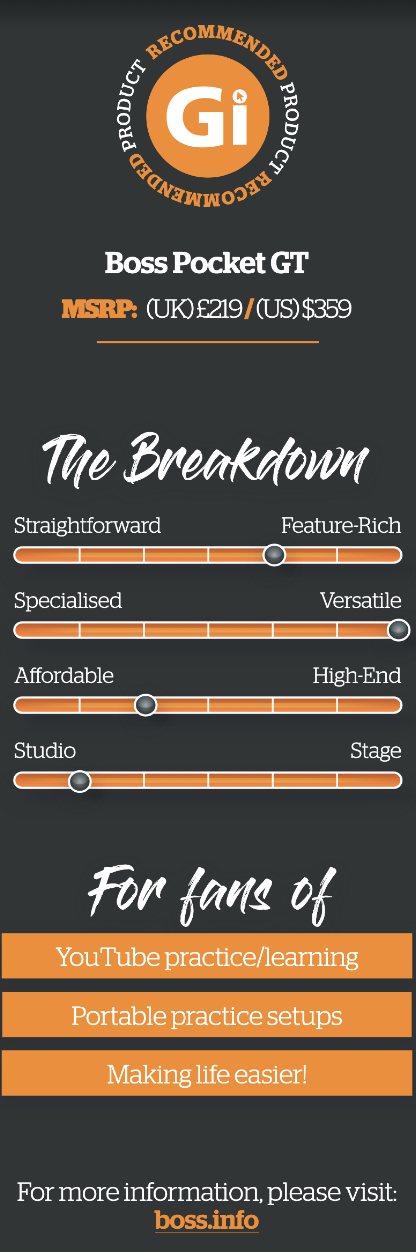BOSS POCKET GT | REVIEW - Guitar Interactive Magazine