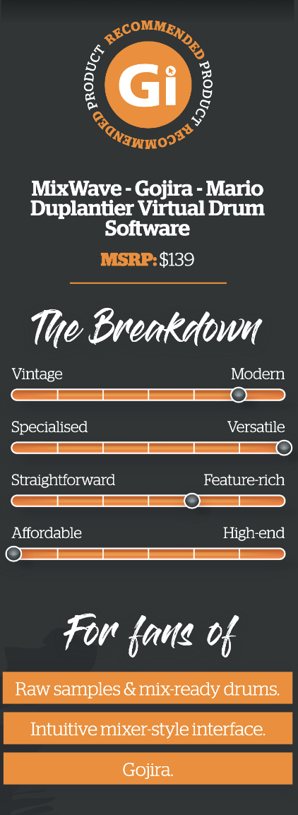 MIXWAVE - GOJIRA: MARIO DUPLANTIER VIRTUAL DRUM SOFTWARE | REVIEW ...