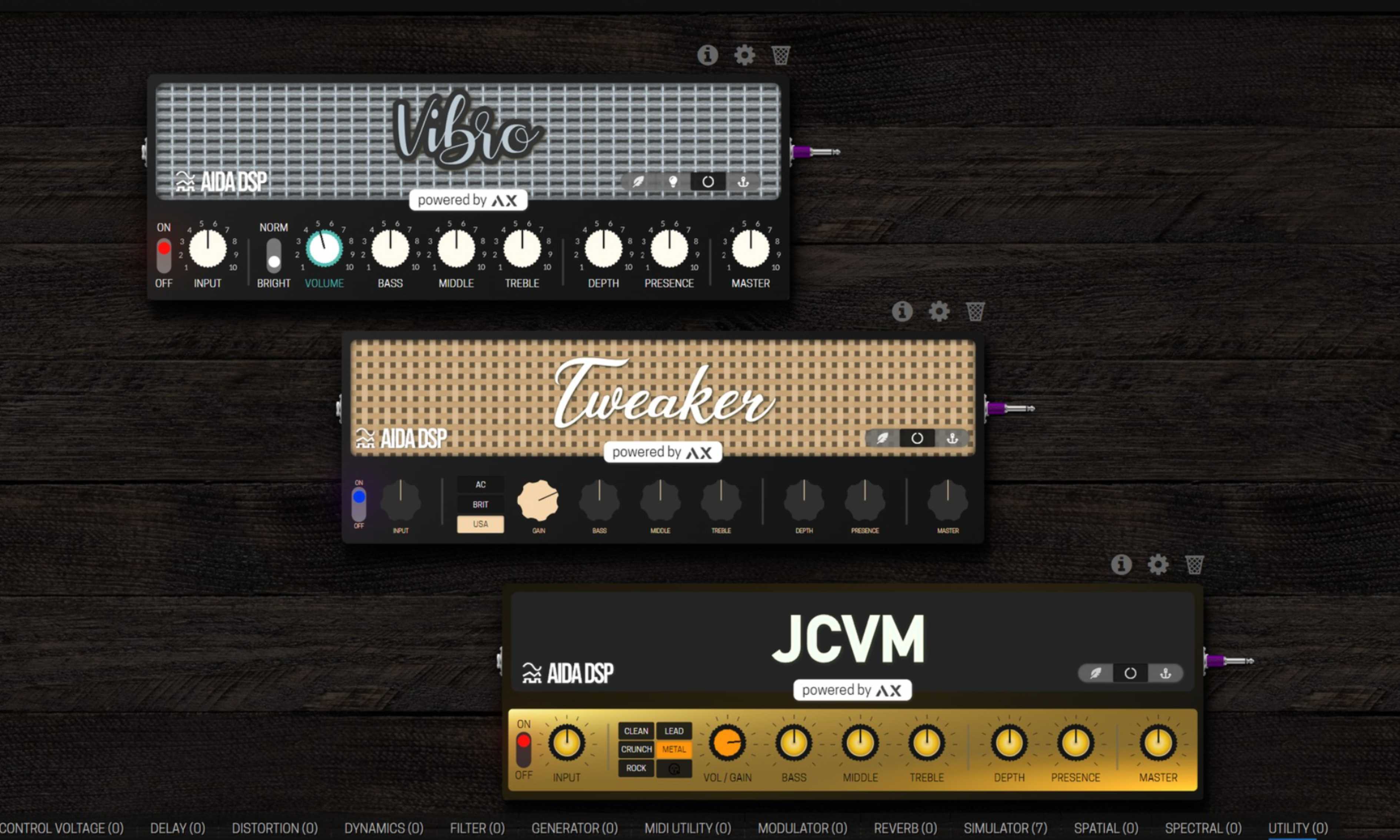 MOD AUDIO - AIDA DSP JCVM, TWEAKER & VIBO Amp Plugins | Review - Guitar Interactive Magazine